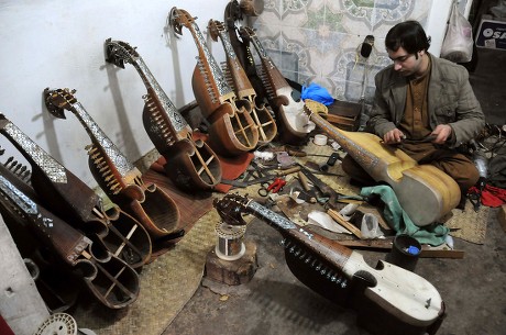 Pakistani Man Makes Traditional Instrument Called Editorial Stock Photo ...