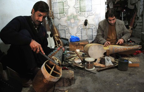 Pakistani Men Make Traditional Instruments Called Editorial Stock Photo ...