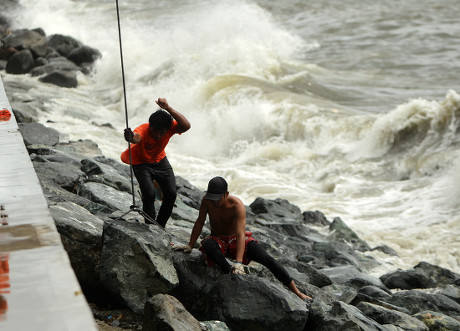Strong Waves Generated By Typhoon Jelawat Editorial Stock Photo - Stock ...
