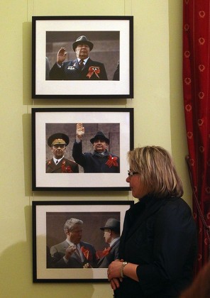 Visitor Looks Pictures By Russian Photographers Editorial Stock Photo ...