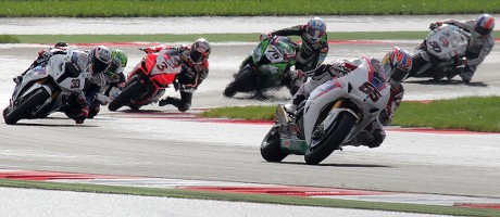 Superbike Riders During 1st Race Moscow Editorial Stock Photo - Stock ...