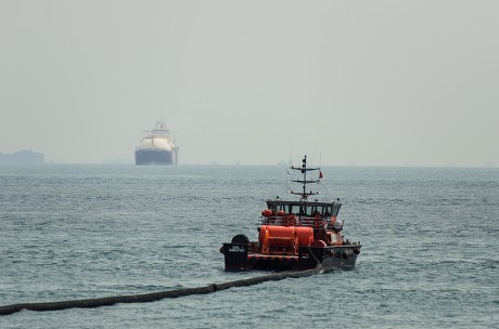 Vessel Towing Oil Containment Boom Part Editorial Stock Photo - Stock ...
