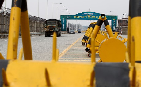 South Korean Military Truck Passes Border Editorial Stock Photo - Stock ...