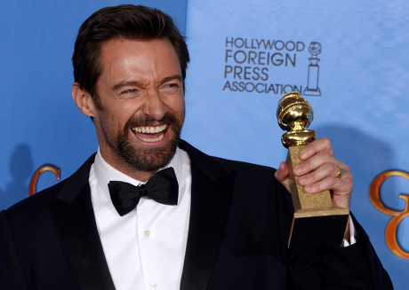 Australian Actor Hugh Jackman Holds His Editorial Stock Photo - Stock ...