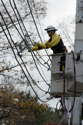 Nstar Electric Utility Crew Members Work Editorial Stock Photo - Stock ...
