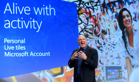 Microsoft Ceo Steve Ballmer Speaks During Editorial Stock Photo - Stock ...
