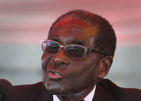 Zimbabwean President Robert Mugabe Addresses Mourners Editorial Stock ...
