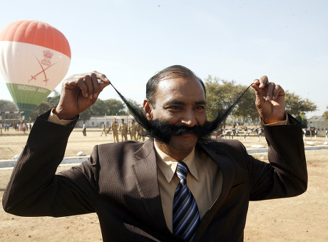 Indian Army Personel Flaunts His Moustache Editorial Stock Photo ...
