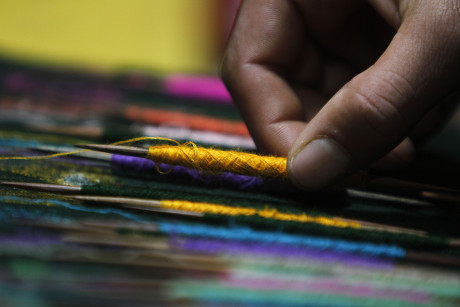 Closeup Shows How Kashmiri Craftsman Weaves Editorial Stock Photo ...