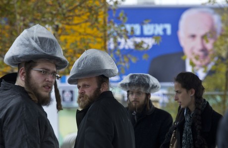 Ultraorthodox Jewish Men Wear Plastic Covers Editorial Stock Photo ...