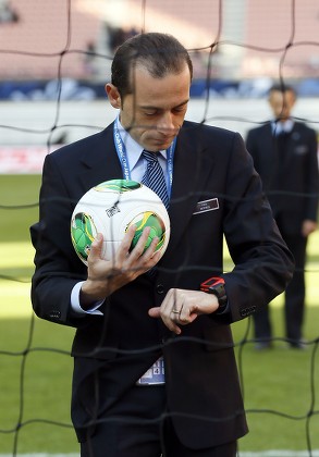 Turkish Referee Cuneyt Cakir Holds Official Editorial Stock Photo ...