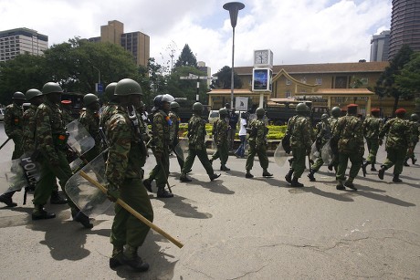 Riot Police Officers Patrol Outside Supreme Editorial Stock Photo ...