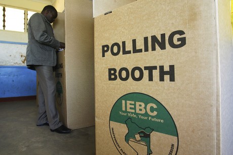 Voter Marks Ballot Paper Polling Booth Editorial Stock Photo - Stock ...