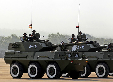 Myanmar Armoured Vehicles Take Part Parade Editorial Stock Photo ...