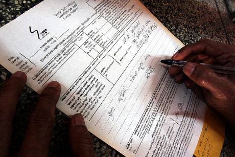 Completed Sri Lankan Telegram Form After Editorial Stock Photo - Stock ...
