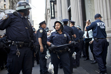 Police Officers Block People Walking On Editorial Stock Photo - Stock ...