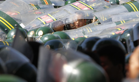 Chinese Riot Police Hold Their Shields Editorial Stock Photo - Stock ...