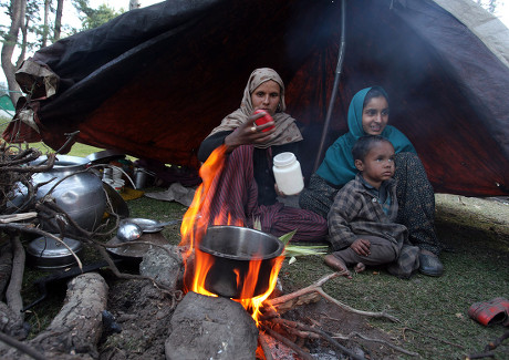 Nomad Women Prepare Kashmiri Tea Temporary Editorial Stock Photo ...