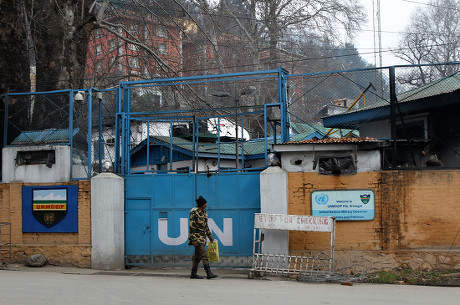 Indian Paramilitary Soldier Walks Past United Editorial Stock Photo ...