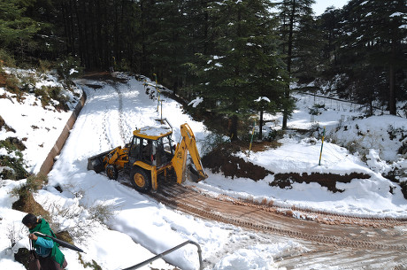 Bulldozer Clears Trail Snow Following Overnight Editorial Stock Photo ...