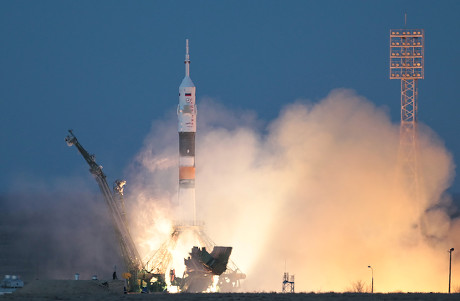 Russian Soyuz Tma07m Rocket Booster Lifts Editorial Stock Photo - Stock ...