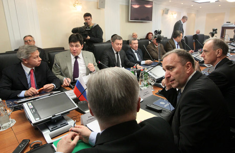 Heads Russian Parliament Committees Foreign Affairs Editorial Stock ...