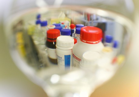 Chemicals Reflected Solvent Reservoir University Cape - Foto de stock ...
