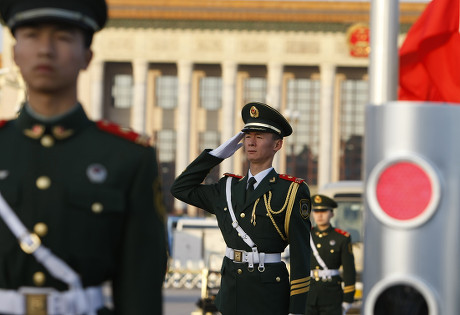 Paramilitary Police Officer Stands Guard On Editorial Stock Photo ...