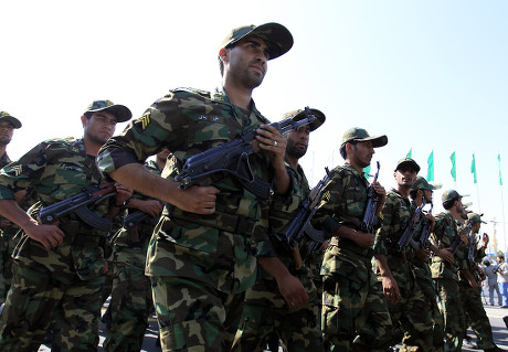 Iranian Soldiers March During Annual Military Editorial Stock Photo ...
