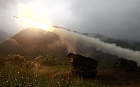 M270a1 Rocket Launched During Multiple Launch Editorial Stock Photo ...