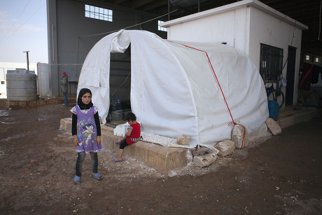 Two Syrian Children Refugees Play Front Editorial Stock Photo - Stock ...