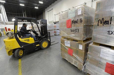 Pallets Emergency Meals Federal Emergency Management Editorial Stock ...