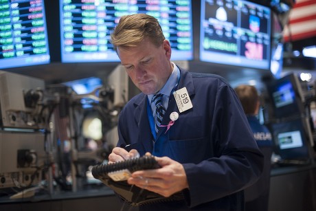 Trader Works On Floor New York Editorial Stock Photo - Stock Image ...