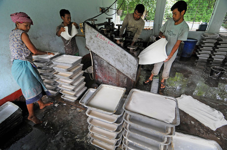 Rubber Sheets Being Processed Factory Bhogobanpara Editorial Stock ...