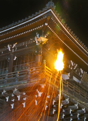 Buddhist Monks Carry Huge Torches Along Editorial Stock Photo - Stock ...