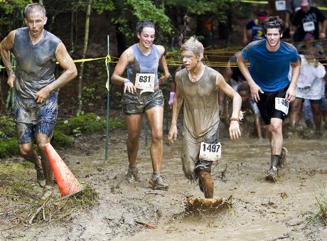 Runners Some Covered Headtotoe Mud Emerge Editorial Stock Photo - Stock ...