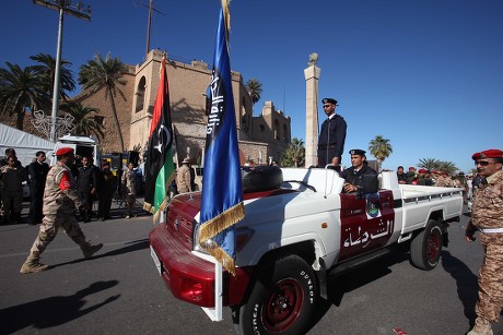 Members Libyan Police Parade During Ceremony Editorial Stock Photo ...