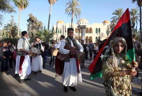 Libyan Folk Musicians Perform During Ceremony Editorial Stock Photo ...