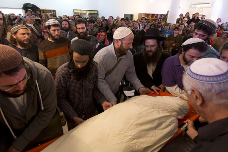 Family Members Friends Bring Body Rabbi Editorial Stock Photo - Stock ...