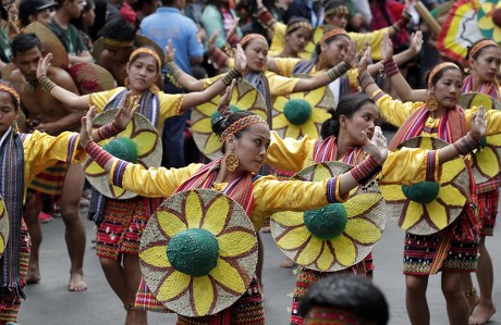Filipino Women Clad Colorful Indigenous Costumes Editorial Stock Photo ...