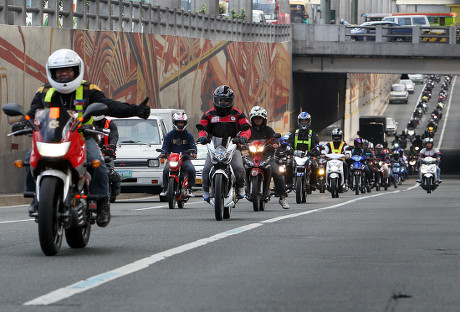 Filipino Motorcycle Riders Participate On Motorcade Editorial Stock ...