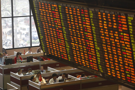 Filipino Traders Work Their Stations Electronic Editorial Stock Photo ...