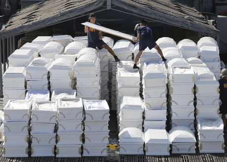 Philippine Navy Personnel Arrange Donated Coffins Editorial Stock Photo ...