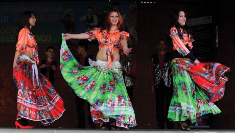 Ethnic Roma People Perform Traditional Dance Editorial Stock Photo ...