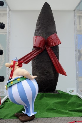 Cartoon Figure Obelix Poses Next Fourmetertall Editorial Stock Photo ...
