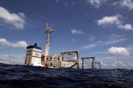 Sinking Greek Vessel Mv Thermopylae Sierras Editorial Stock Photo ...