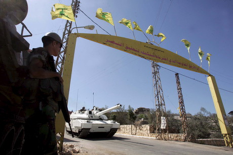 Hezbollah Flags Flutter Over Banner That Editorial Stock Photo - Stock ...