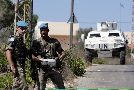 French Un Soldiers Partol Southern Lebanese Editorial Stock Photo ...