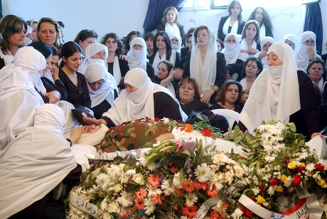 Lebanese Druze Women Mourn Over Body Editorial Stock Photo - Stock ...