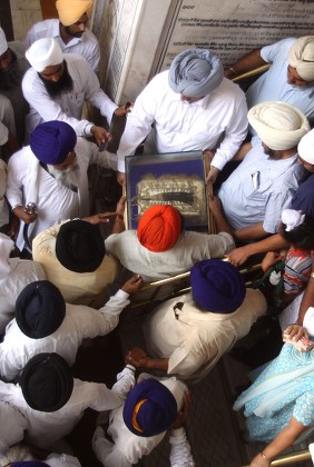 Sikh Devotees Carry Kalgi Plume Tenth Editorial Stock Photo - Stock ...